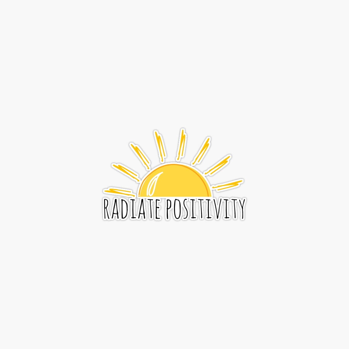 Onim Radiate Positivity Sticker, Phone Decal Water Bottle Stickers Car ...