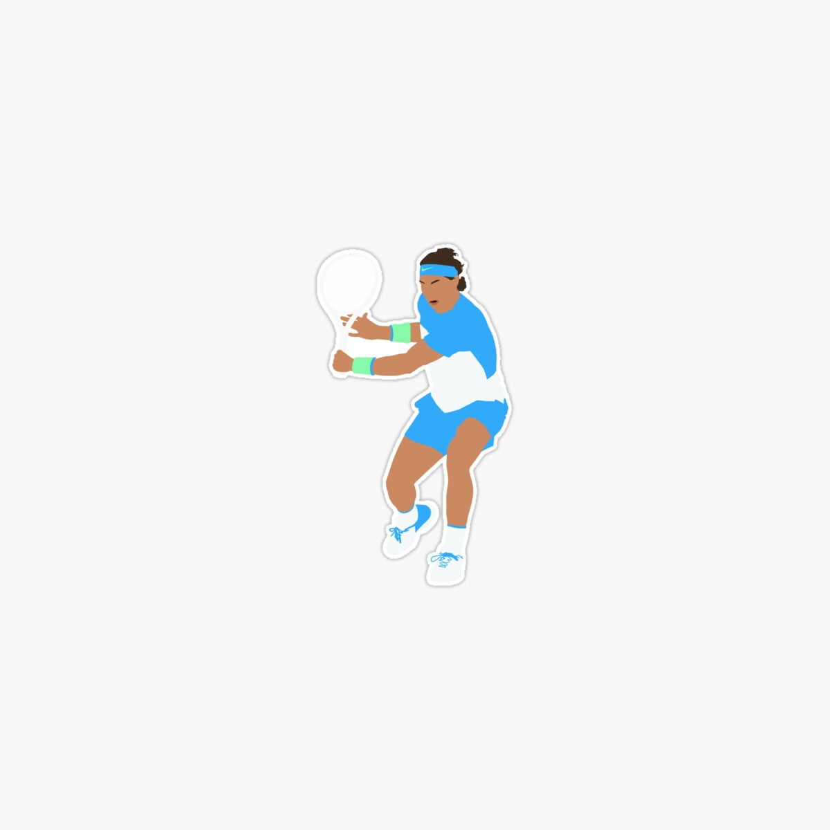 Onim Rafa Tennis Minimalist Sticker, Phone Decal Water Bottle Stickers ...