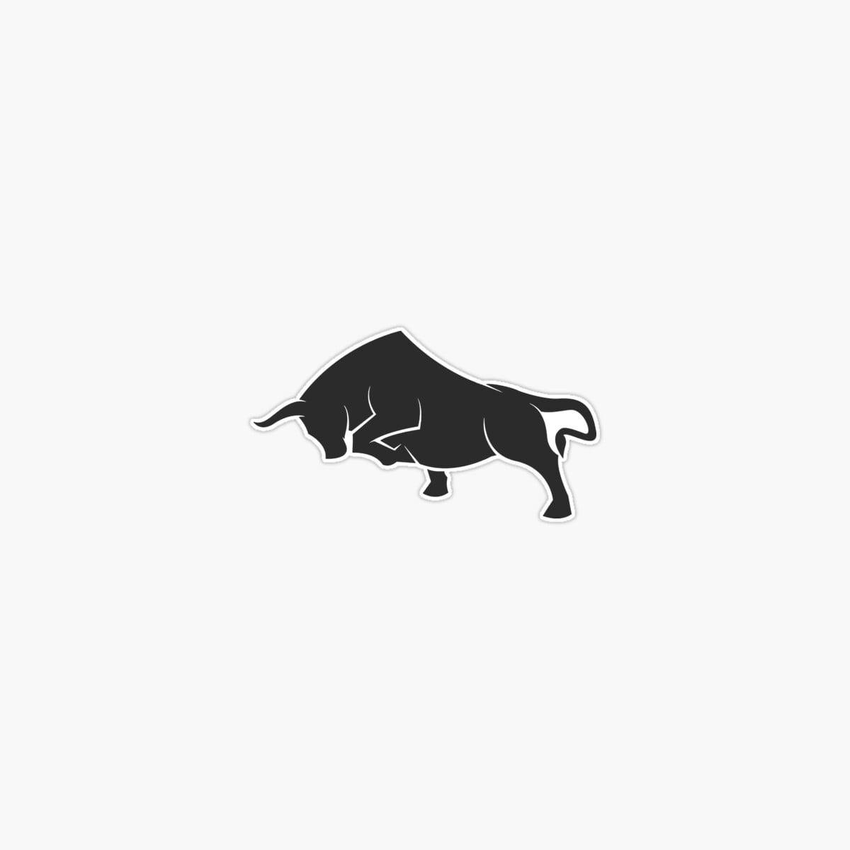 Onim Raging Bull - Big Dark Sticker - Walmart.com
