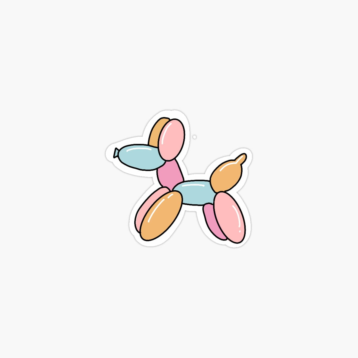 Onim Rainbow Balloon Dog Sticker, Phone Decal Water Bottle Stickers Car ...