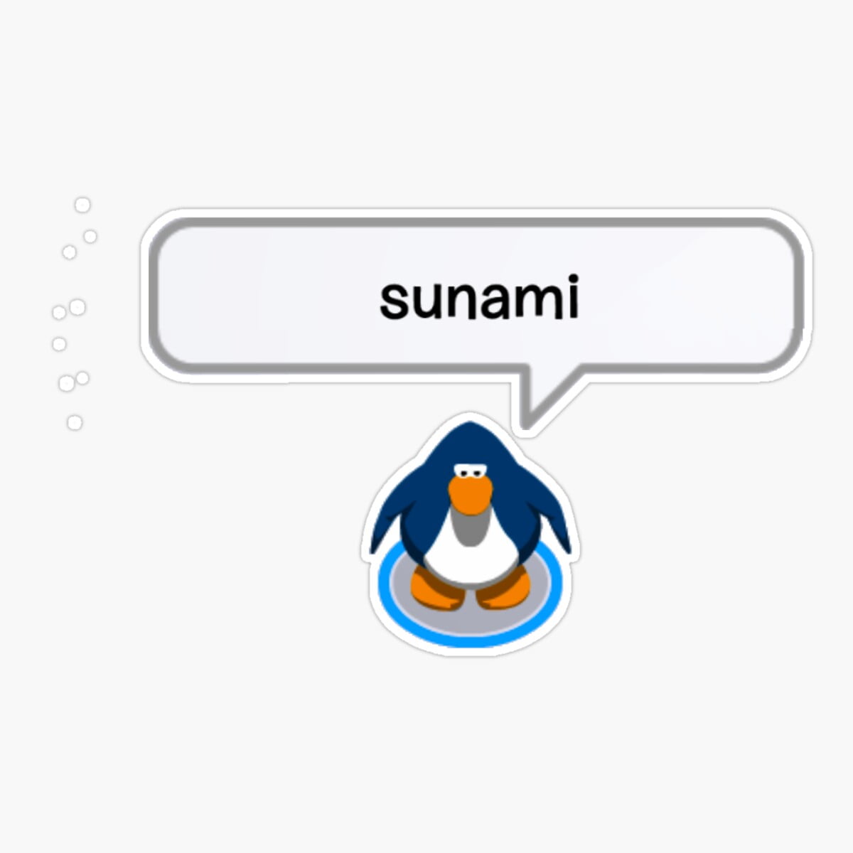 Onim Club Penguin - Sunami Sticker Sticker, Phone Decal Water Bottle ...