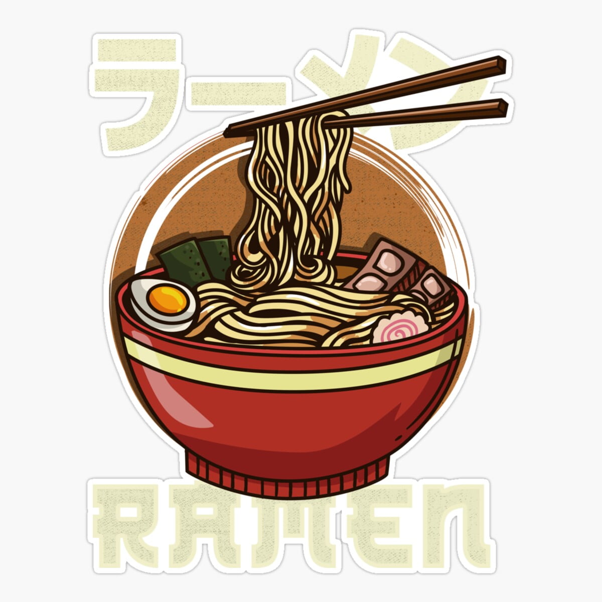 Onim Ramen Anime Kawaii Sticker, Phone Decal Water Bottle Stickers Car ...