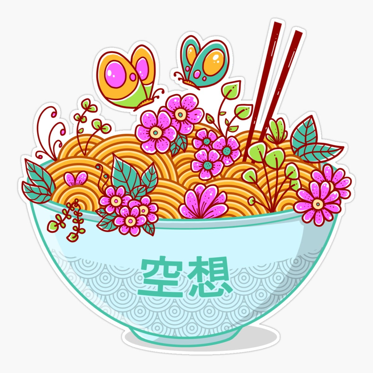 Onim Ramen Fantasy Sticker, Phone Decal Water Bottle Stickers Car ...