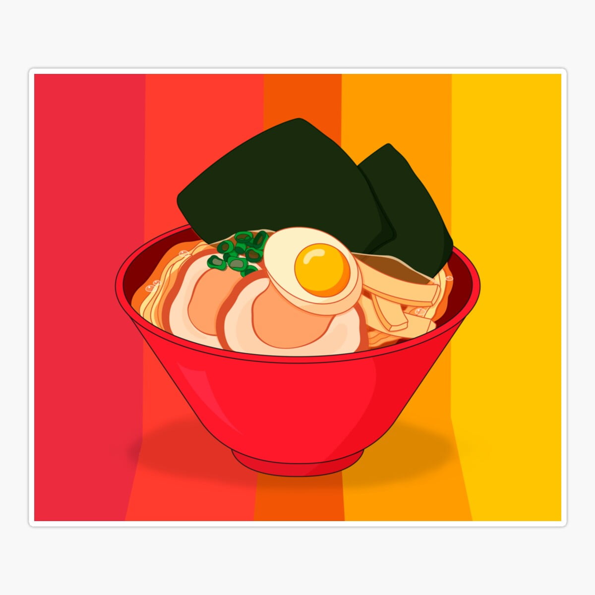 Onim Ramen Love Sticker, Phone Decal Water Bottle Stickers Car Decals ...