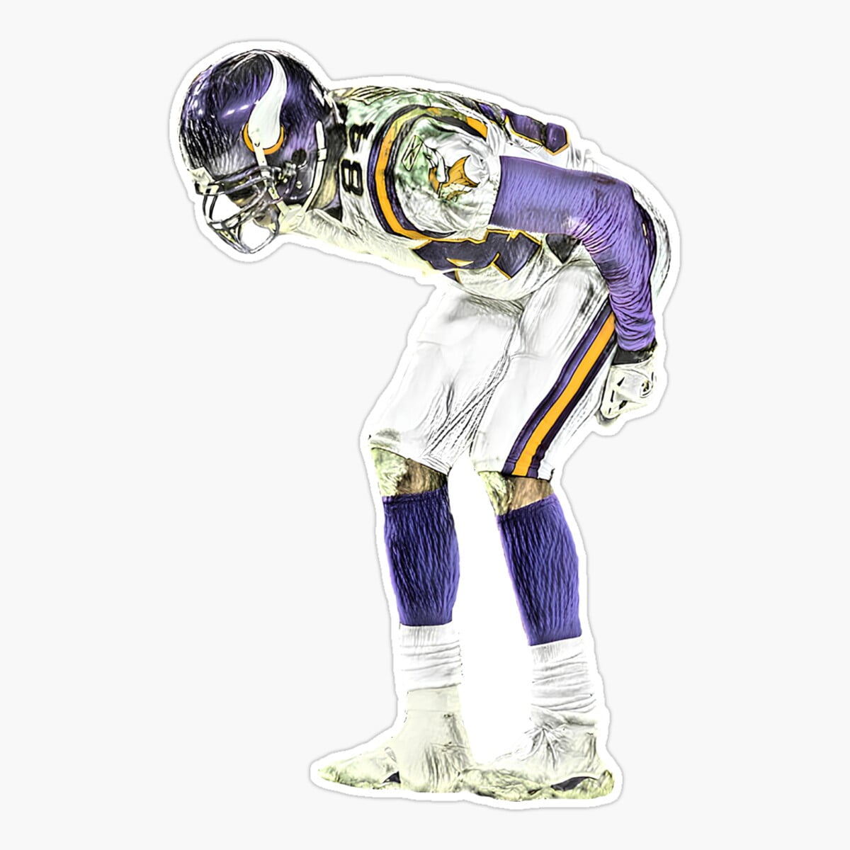 Onim Randy Moss Moons Lambeau Field | Iconic Nfl Moment Art Sticker ...