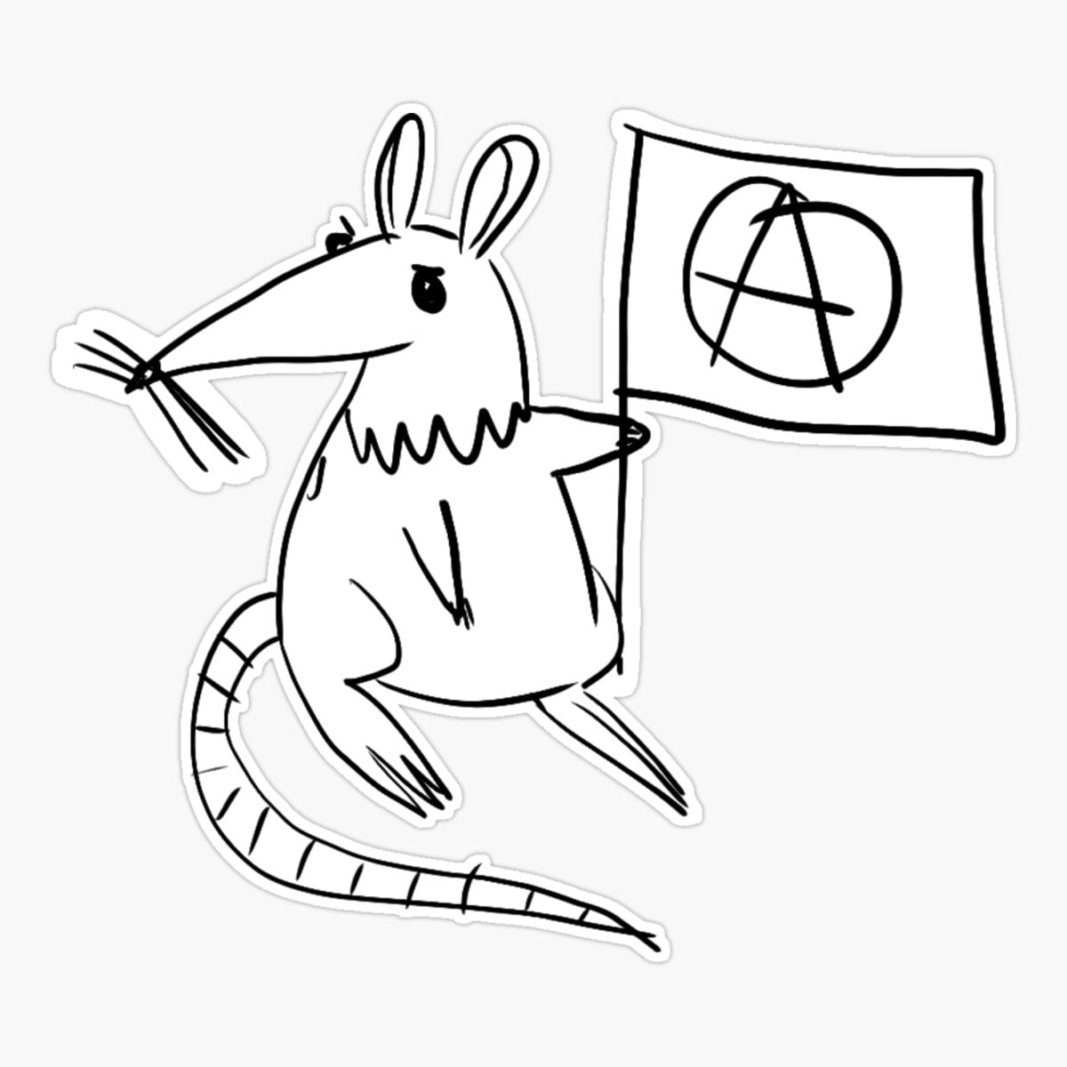 Onim Rat Anarchist - Piper Strange Comics Logo Sticker, Phone Decal ...