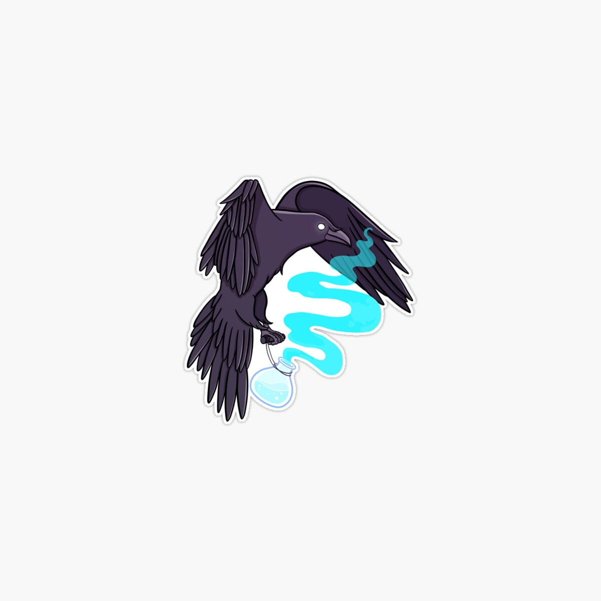 Onim Raven Familiar // Potion | Nikury Sticker, Phone Decal Water ...