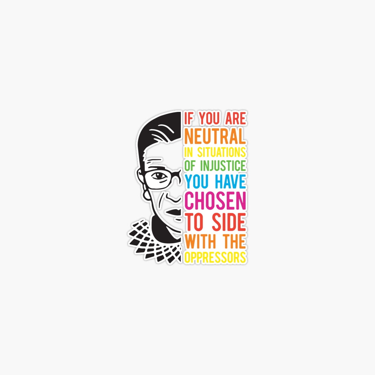 Onim Rbg Ruth Bader Ginsburg Quote Sticker, Phone Decal Water Bottle ...