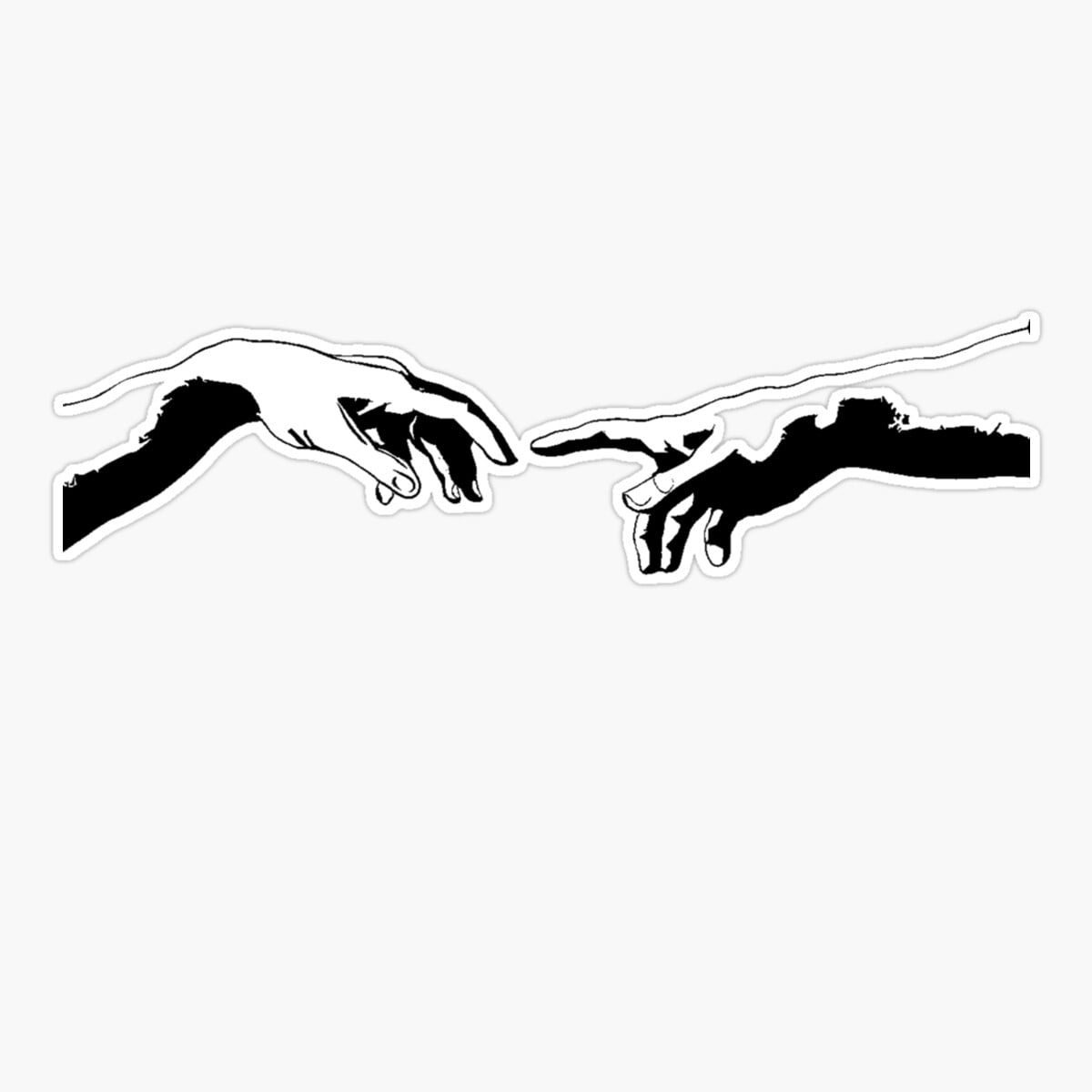 Onim Creation Of Adam Sticker, Phone Decal Water Bottle Stickers Car ...