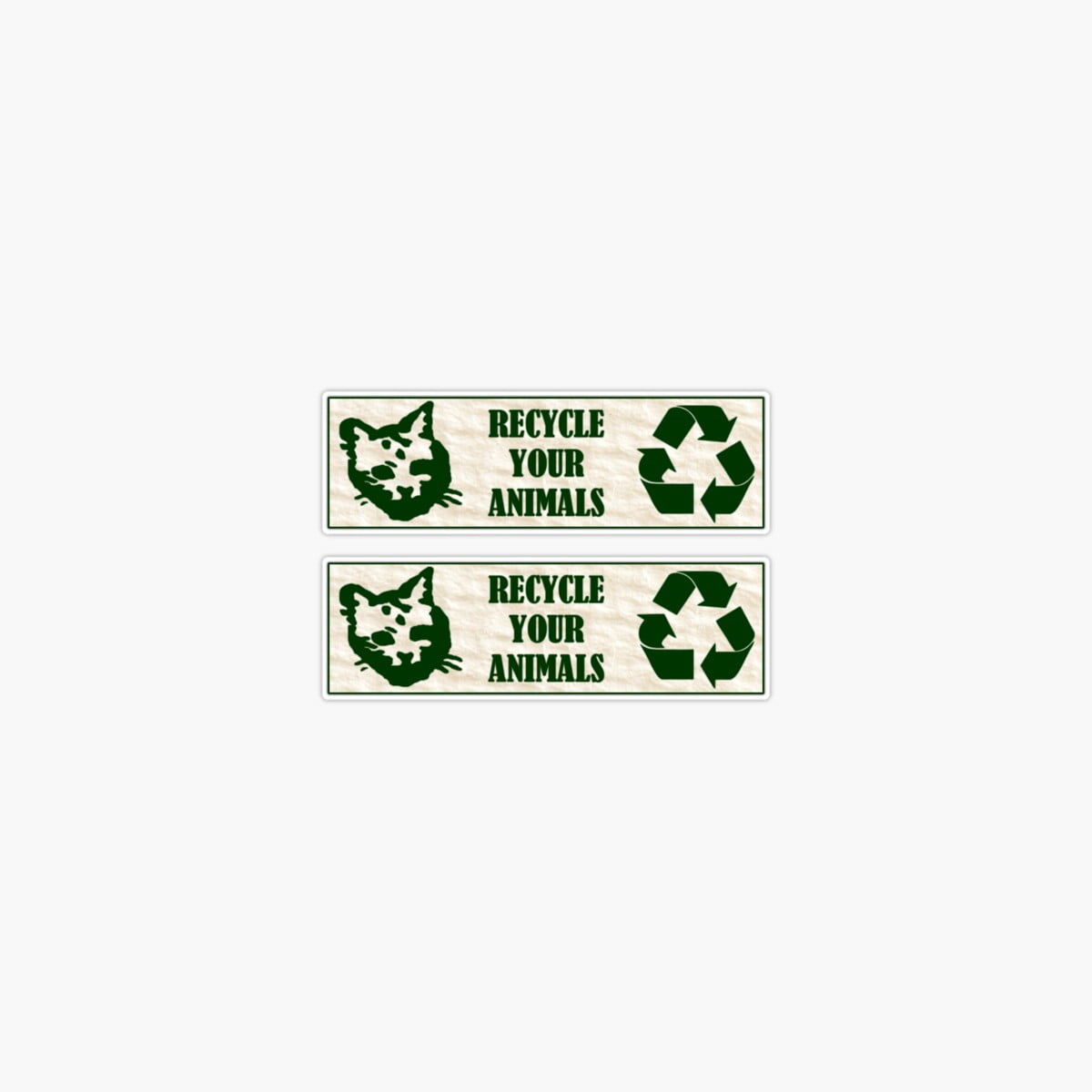 Onim Recycle Your Animals - Fight Club Sticker - Walmart.com