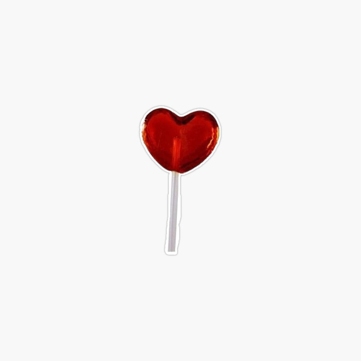 Onim Red Heart Lollipop Sticker Sticker, Phone Decal Water Bottle ...