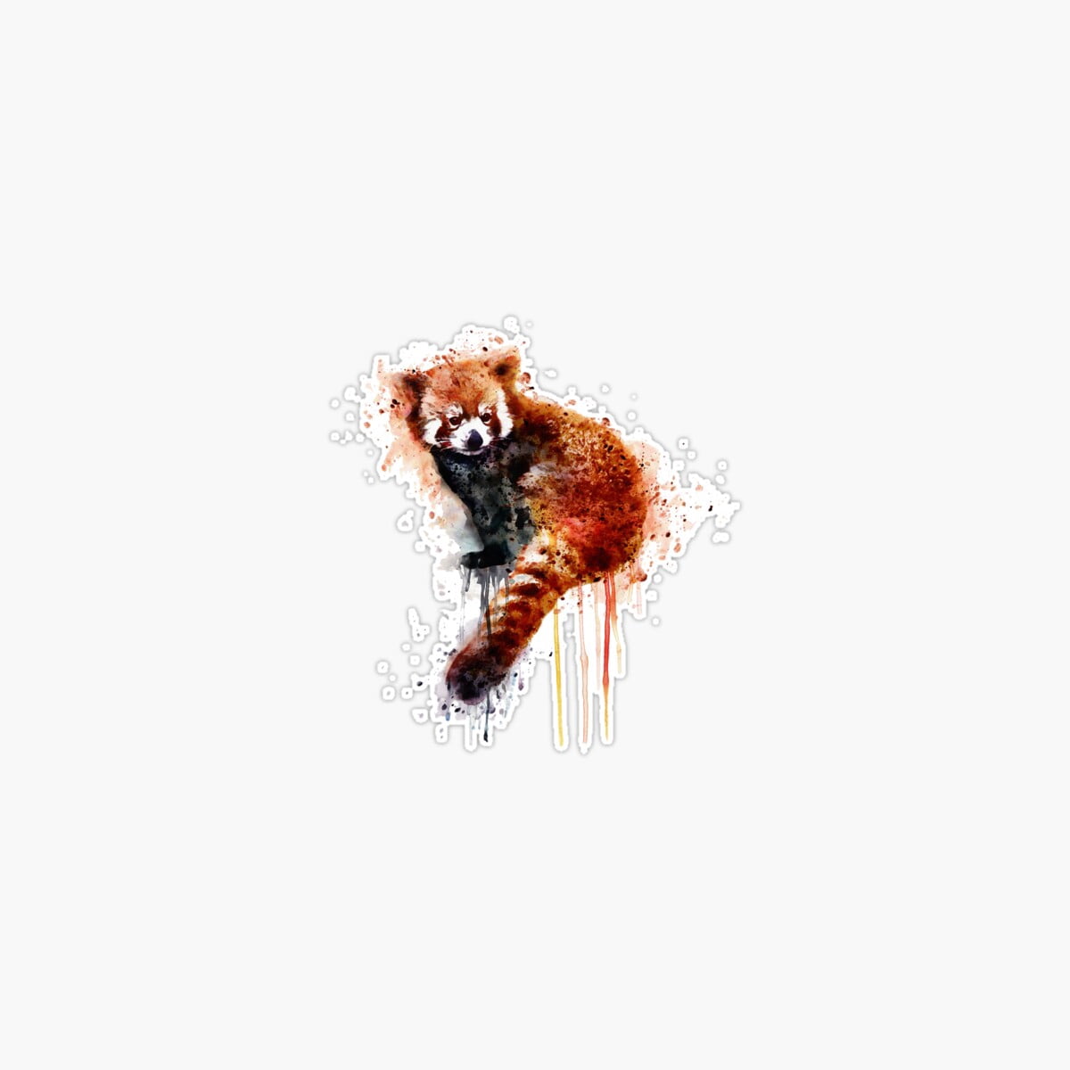 Onim Red Panda Sticker, Phone Decal Water Bottle Stickers Car Decals ...
