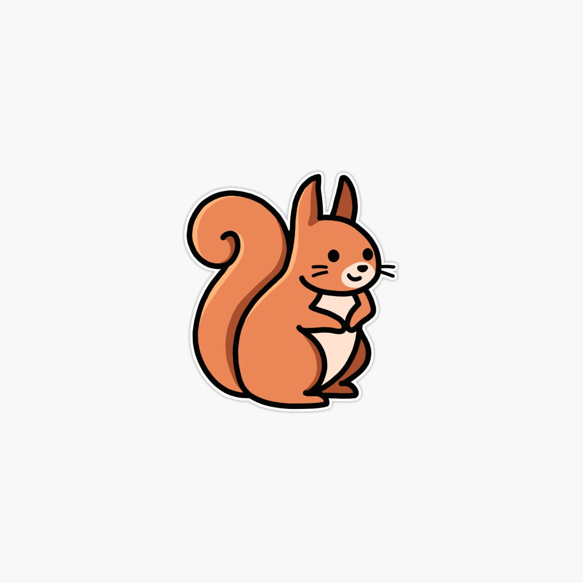 Onim Red Squirrel Sticker, Phone Decal Water Bottle Stickers Car Decals ...
