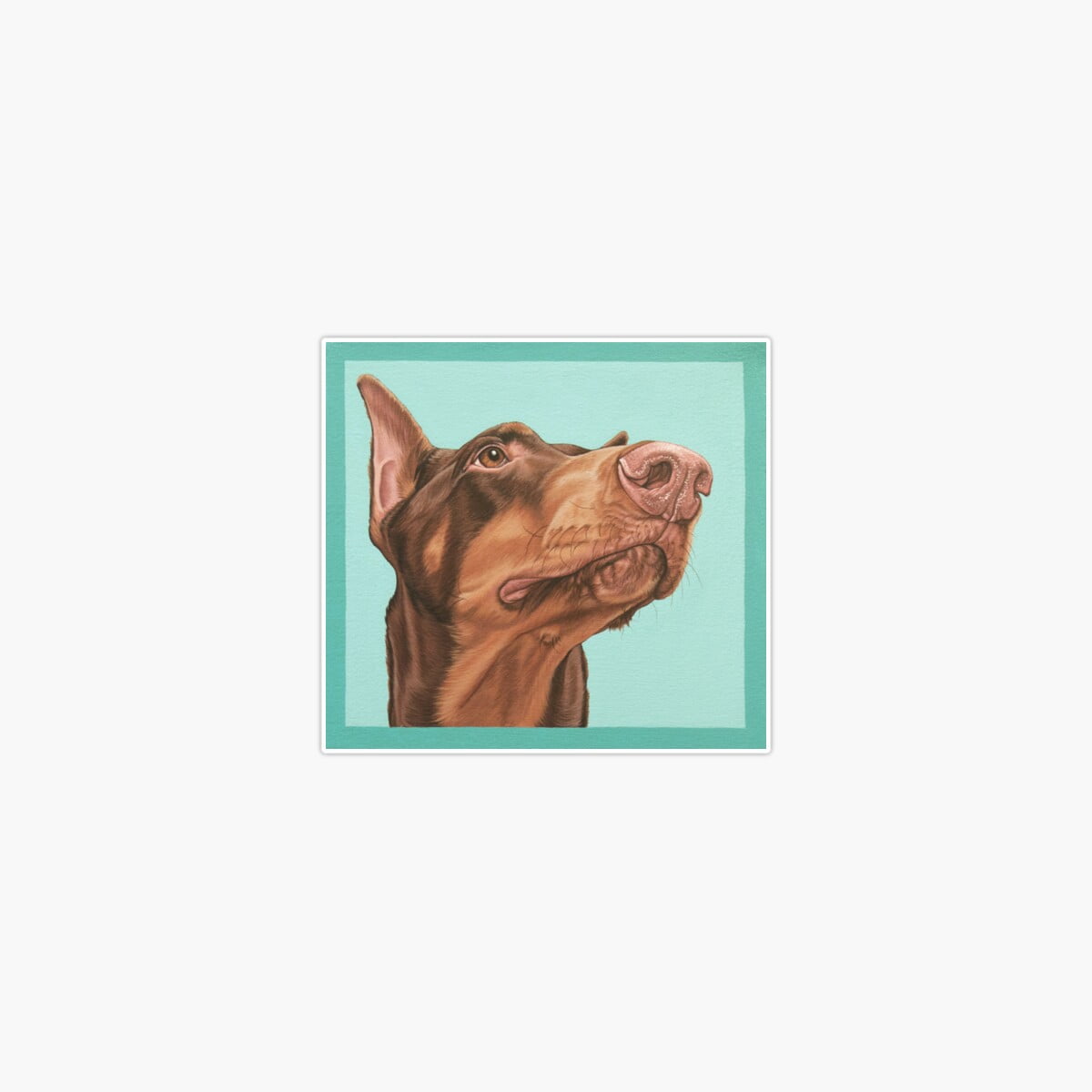 Onim Regal And Majestic Red Doberman Pincher Painting, Dobie Dog ...