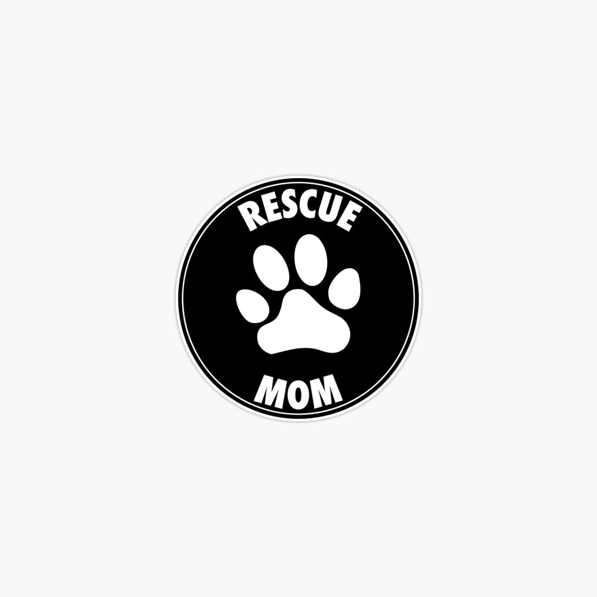 Onim Rescue Mom - Circle Sticker, Phone Decal Water Bottle Stickers Car ...