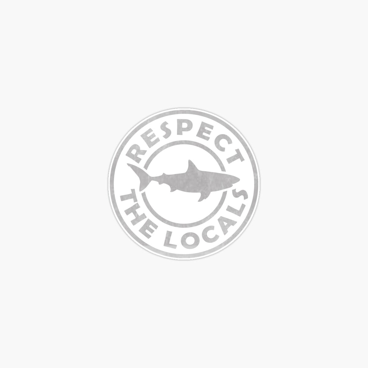 Onim Respect The Locals Shark Sticker, Phone Decal Water Bottle ...