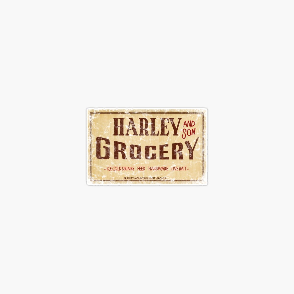 Onim Retro Harley Grocery Sign Sticker - Walmart.com