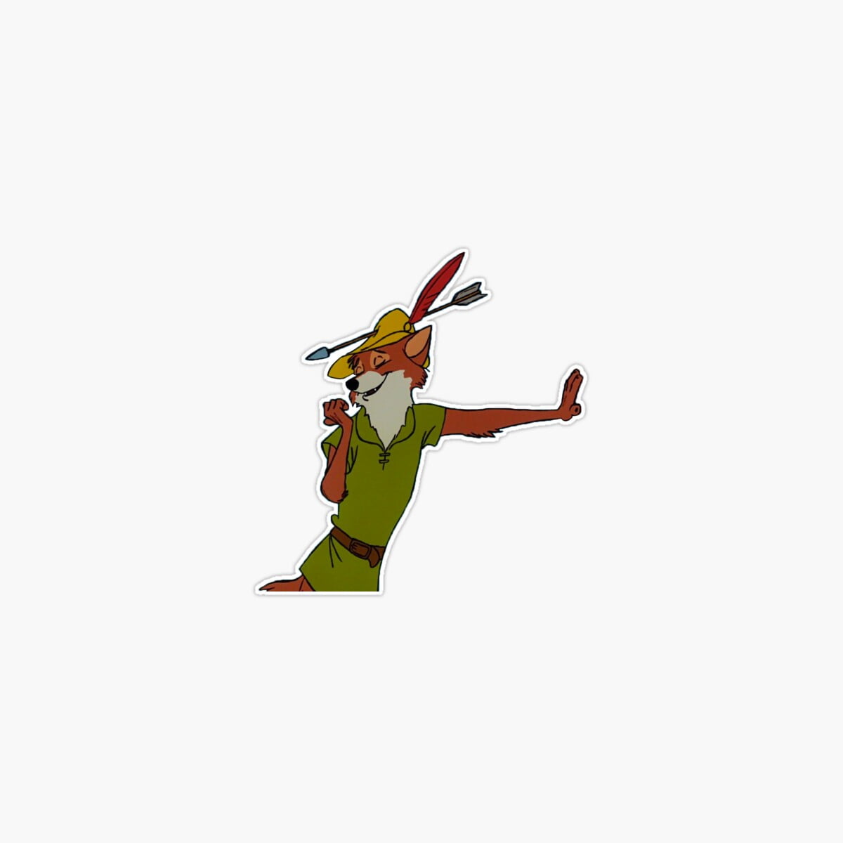 Onim Robin Hood With An Arrow In His Hat Sticker, Phone Decal Water ...