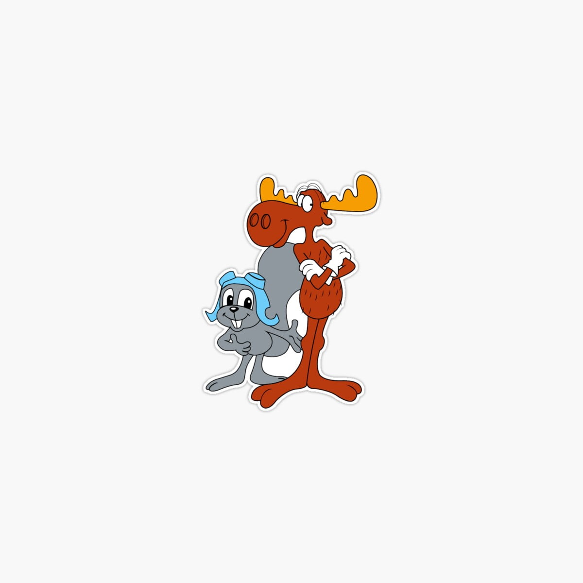 Onim Rocky And Bullwinkle Sticker, Phone Decal Water Bottle Stickers ...