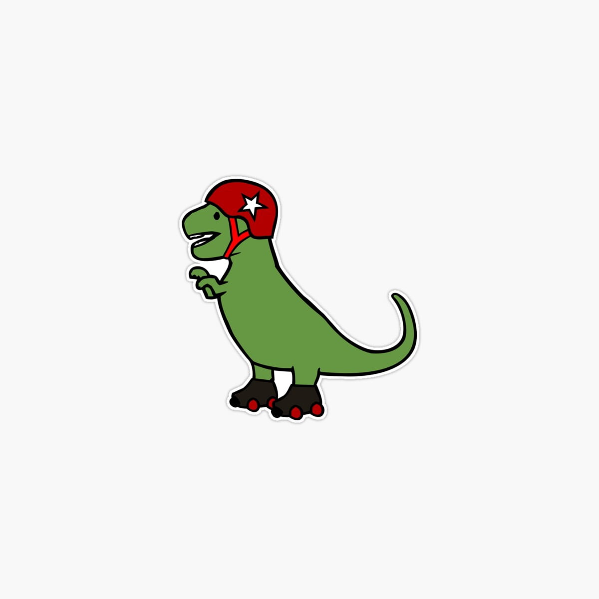 Onim Roller Derby T-Rex Sticker, Phone Decal Water Bottle Stickers Car ...