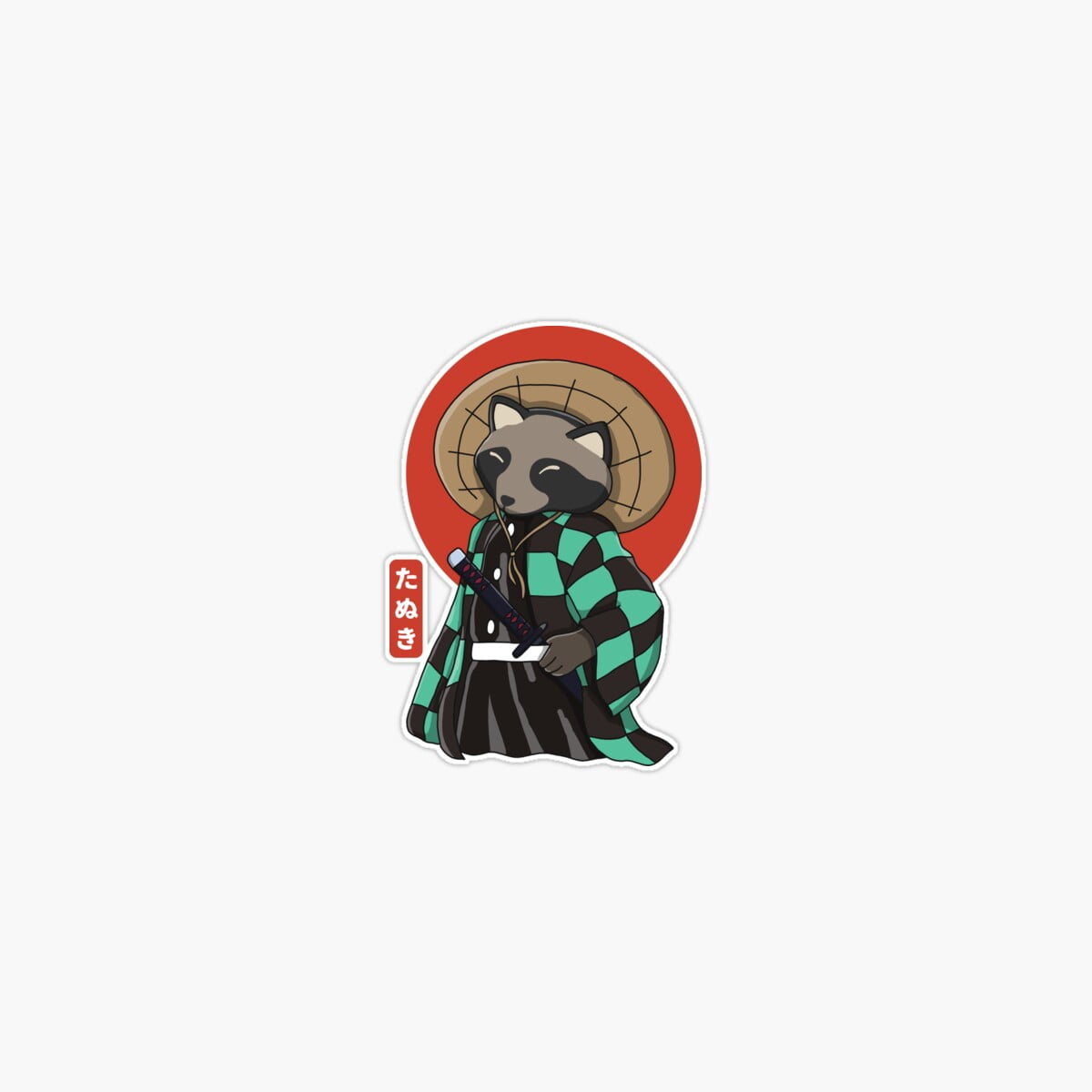 Onim Ronin Tanuki Sticker - Walmart.com