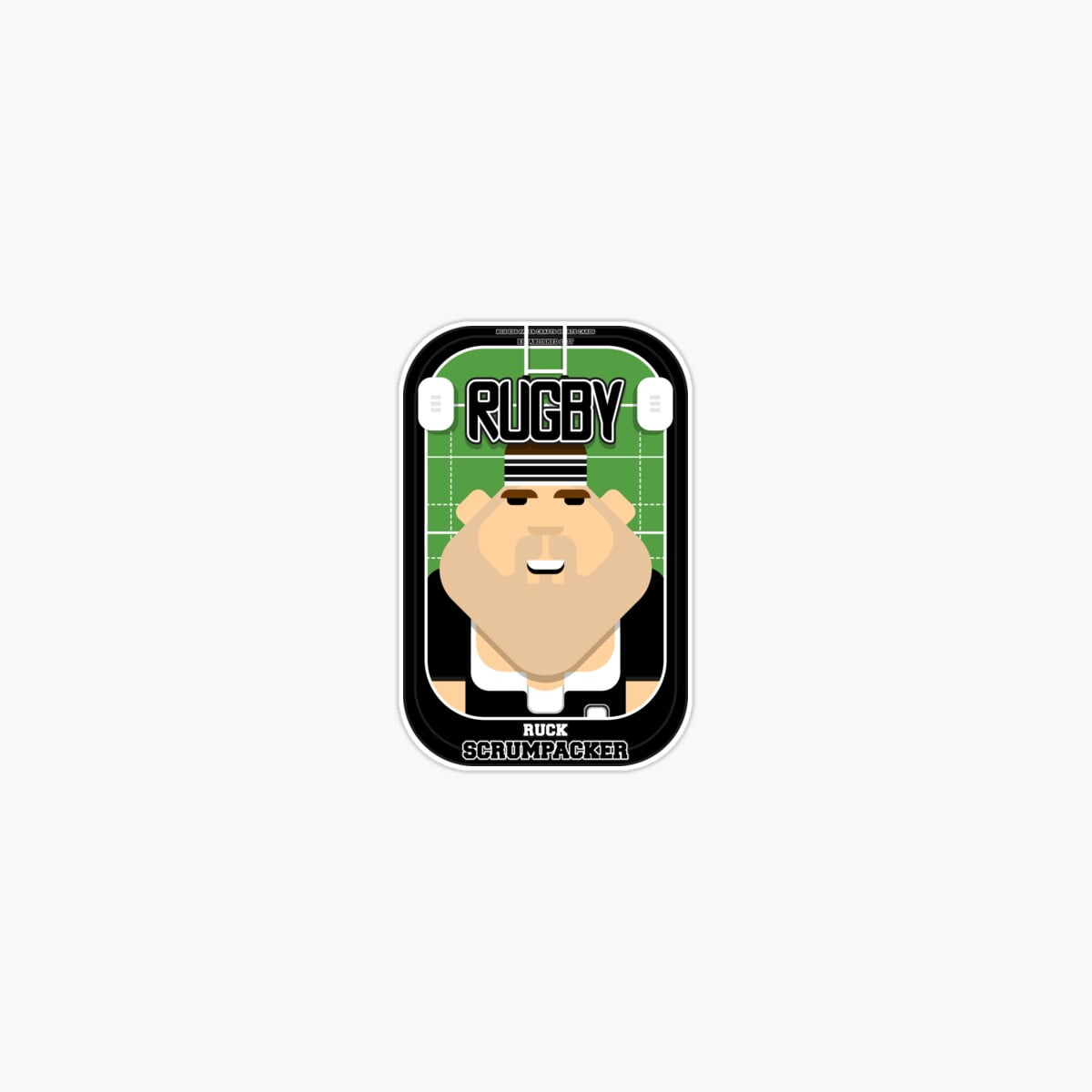 Onim Rugby Black - Ruck Scrumpacker - Bob Version Sticker, Phone Decal ...