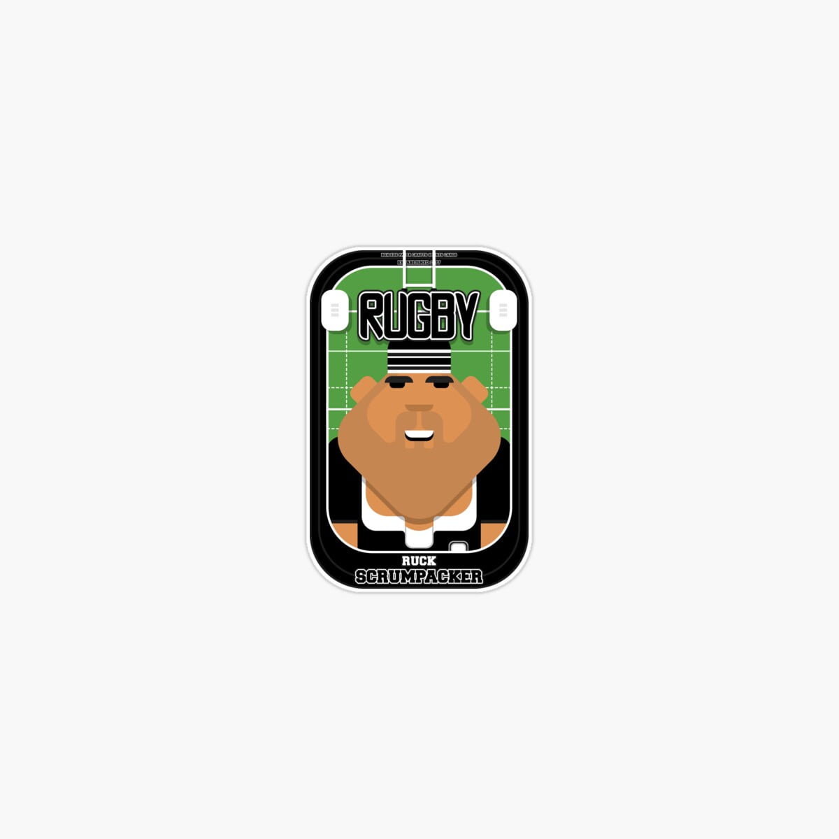 Onim Rugby Black - Ruck Scrumpacker - Seba Version Sticker, Phone Decal ...