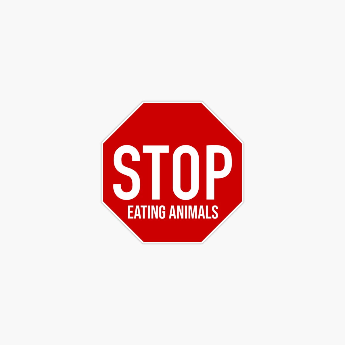 Onim STOP EATING ANIMALS Sticker - Walmart.com