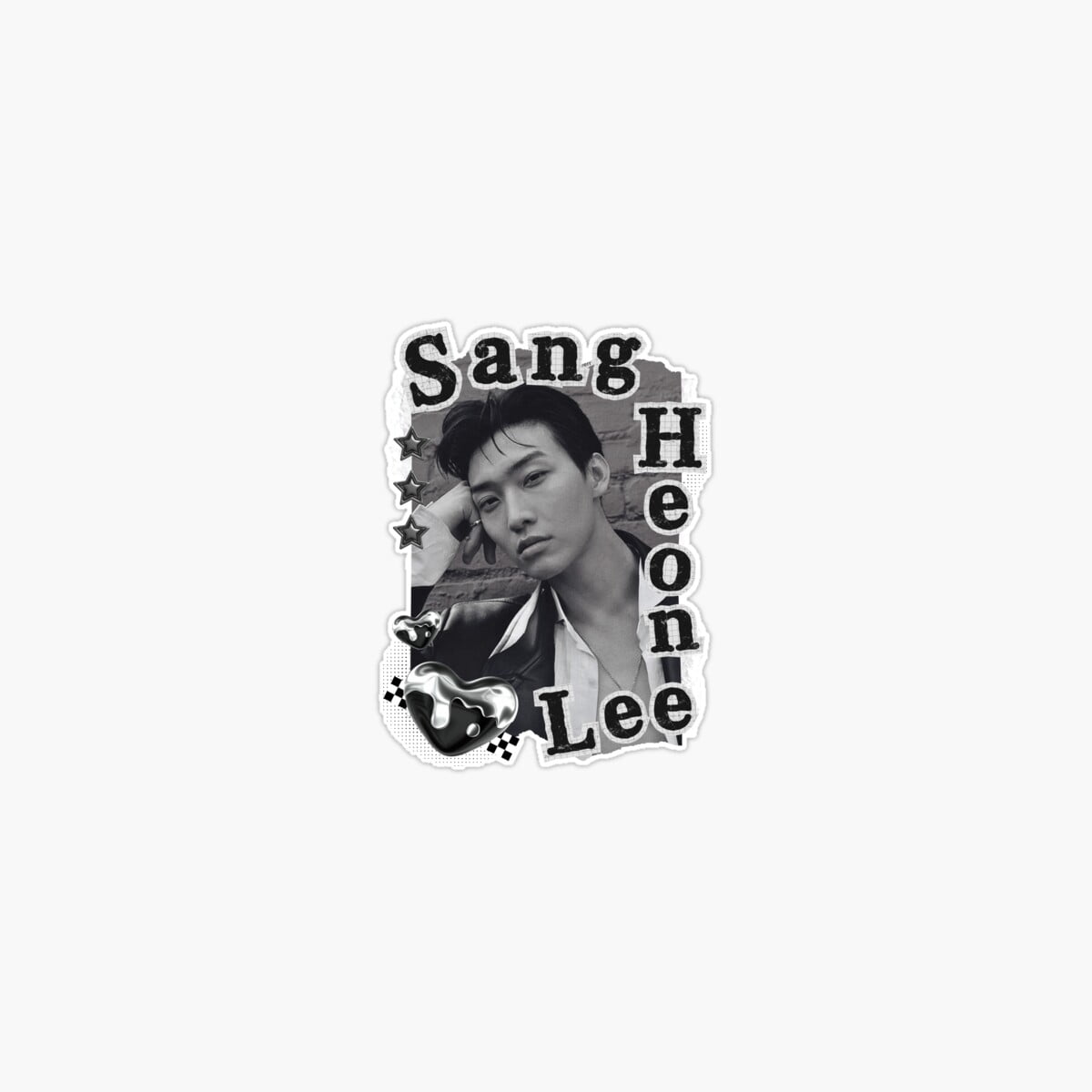 Onim Sang Heon Lee Retro Y2K Preppy Black And White Scrapbook Min Ho ...