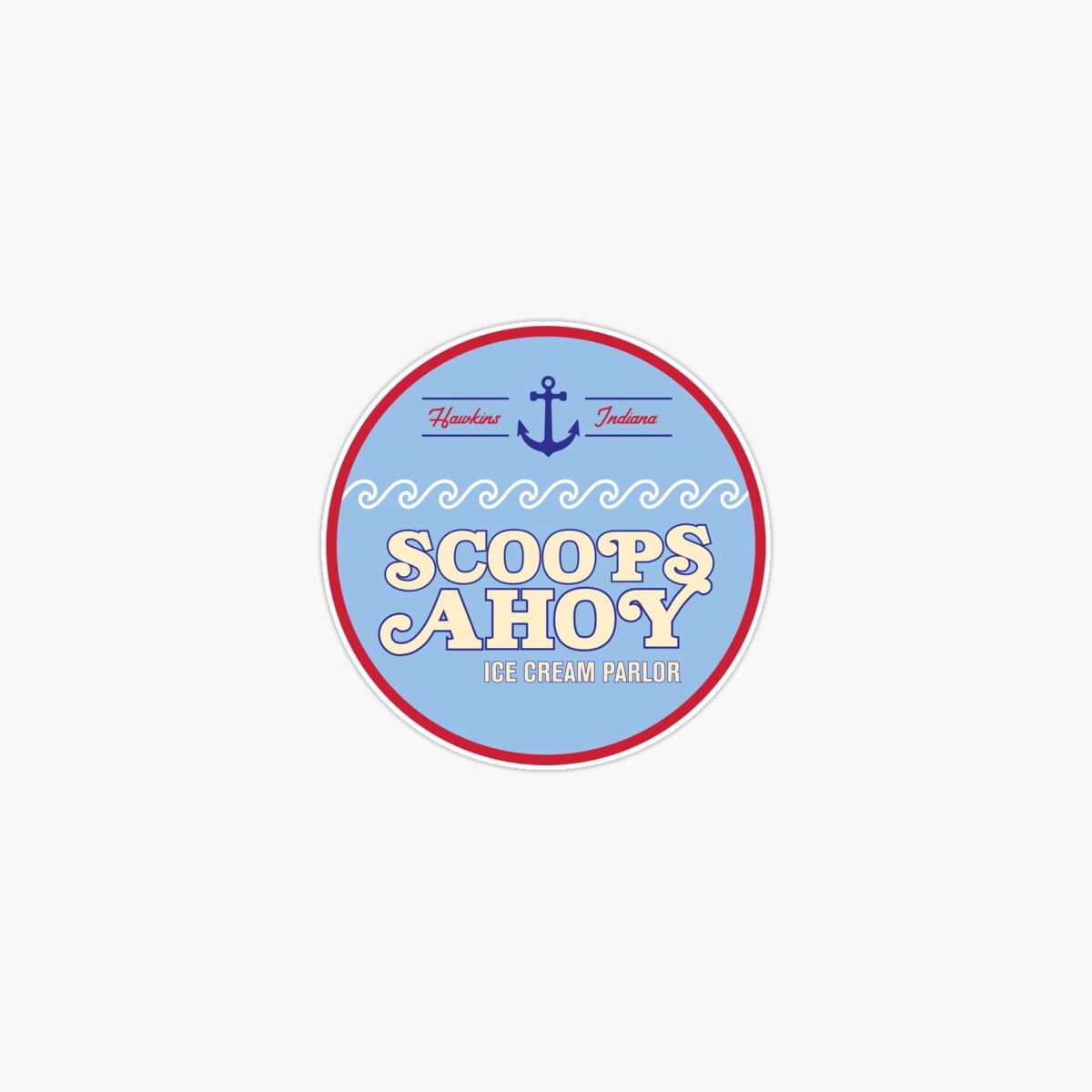 Onim Scoops Ahoy Sticker And Pin Sticker, Phone Decal Water Bottle ...