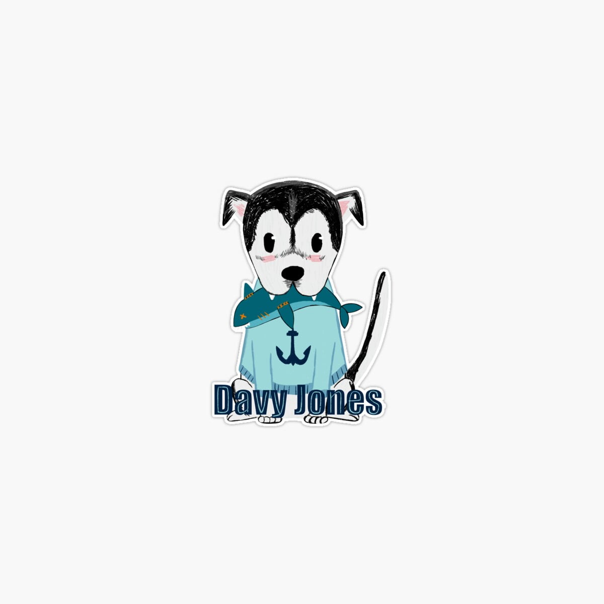 Onim Seattle Kraken Davy Jones Team Dog Sticker, Phone Decal Water ...