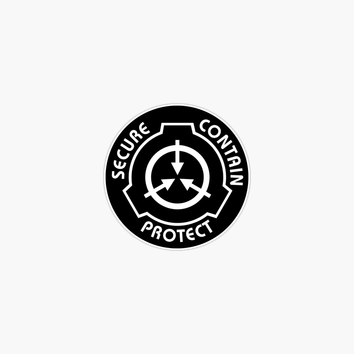 Onim Secure Contain Protect Scp Foundation Emblem Sticker, Phone Decal ...