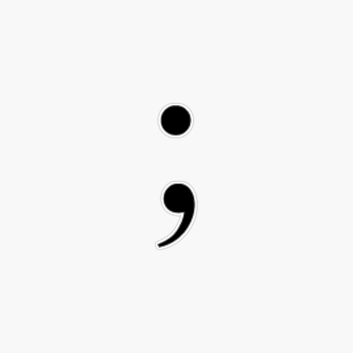 Onim Semicolon; Suicide Prevention And Awareness Sticker, Phone Decal ...