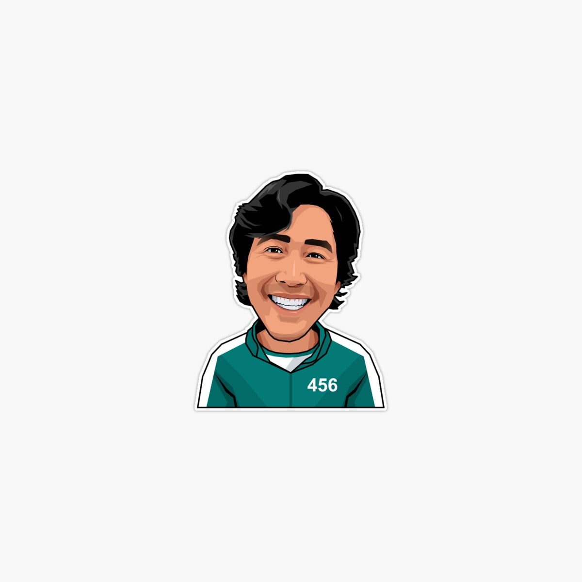 Onim Seong Gi-Hun Squid Game Sticker, Phone Decal Water Bottle Stickers ...