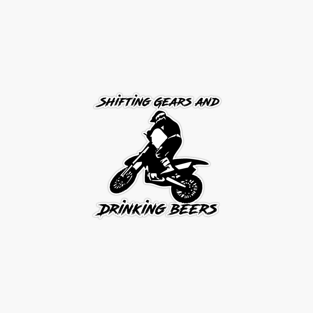 Onim Shifting Gears and Drinking Beers Sticker - Walmart.com
