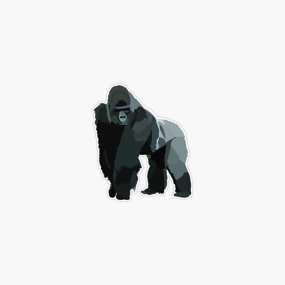 Onim Silverback Gorilla Sticker - Walmart.com