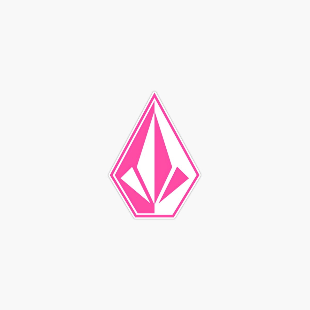Onim Simple Pink Volcom Logo Sticker, Phone Decal Water Bottle Stickers Car Decals, Funny ...