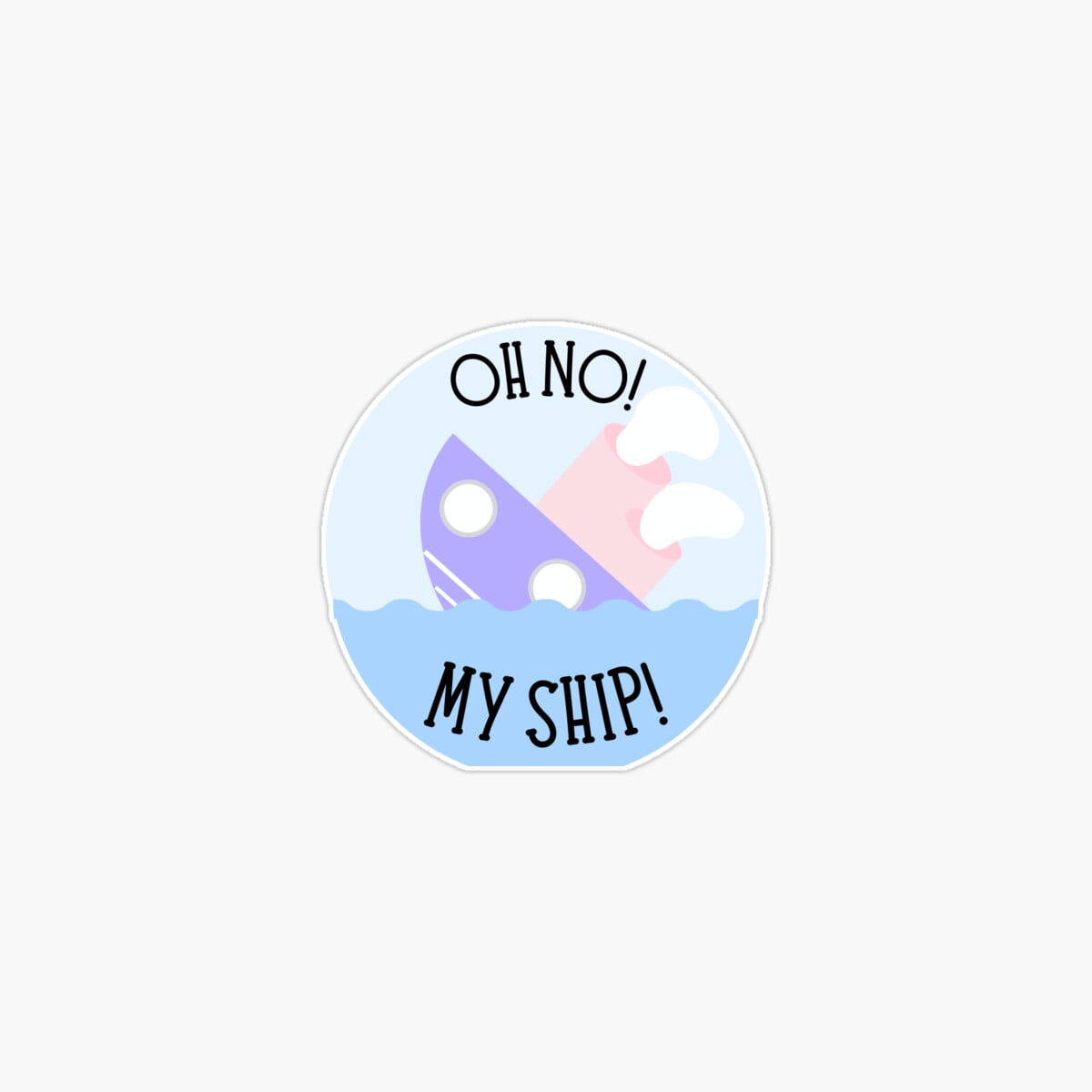 Onim Sinking Ship! Sticker, Phone Decal Water Bottle Stickers Car ...