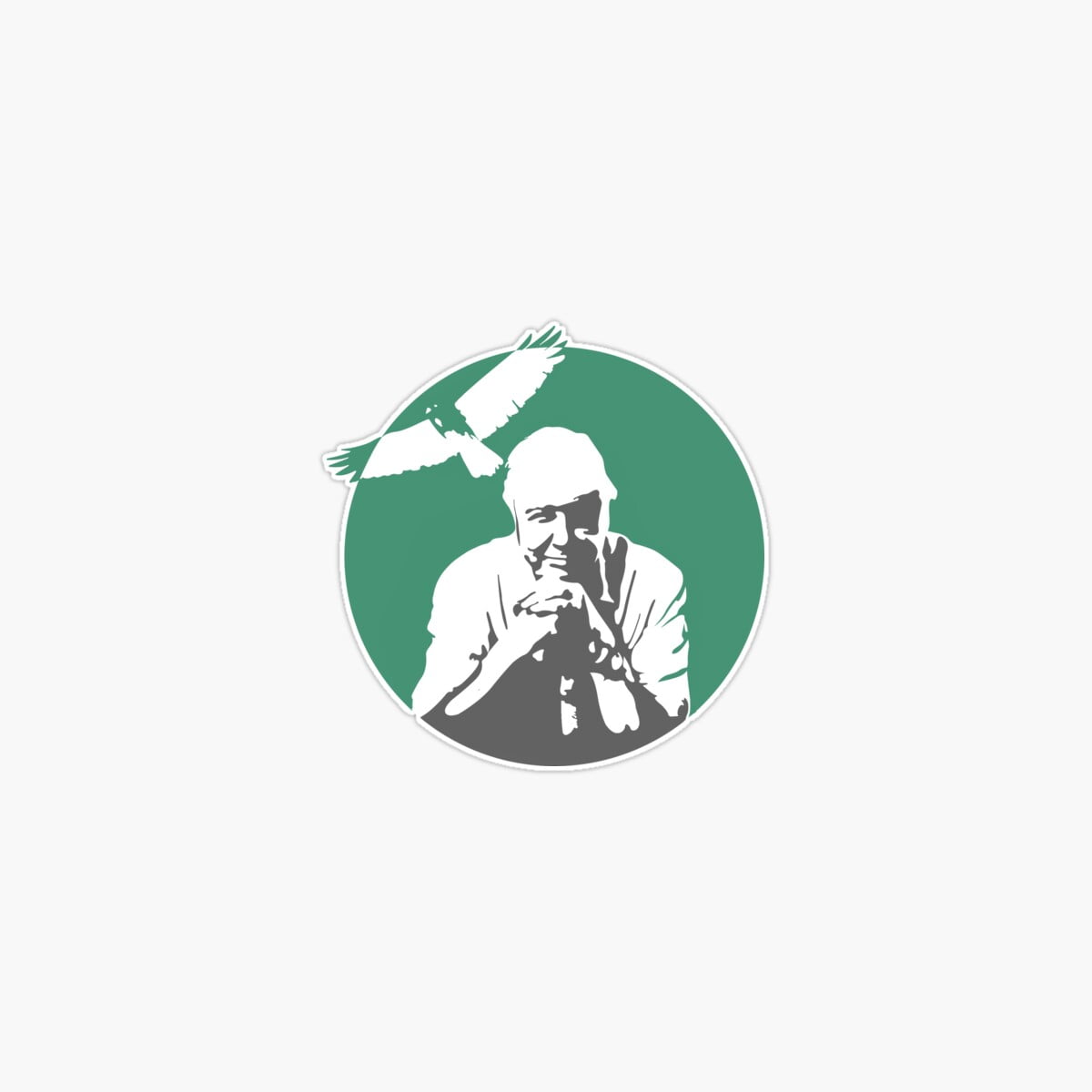 Onim Sir David Attenborough Sticker, Phone Decal Water Bottle Stickers ...