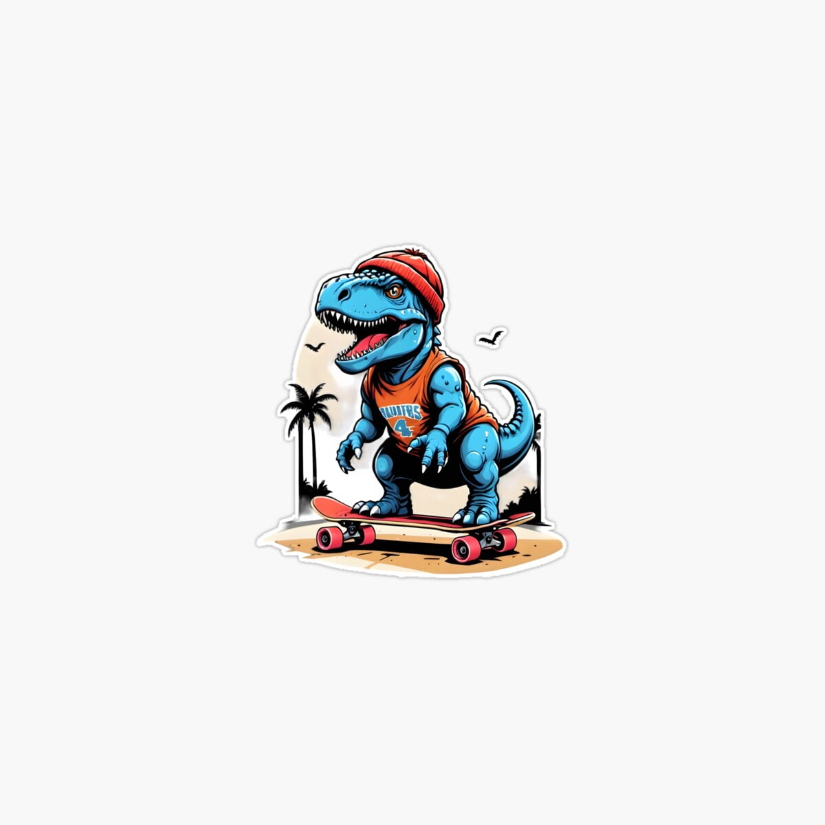 Onim Skate Dino Sticker, Phone Decal Water Bottle Stickers Car Decals ...