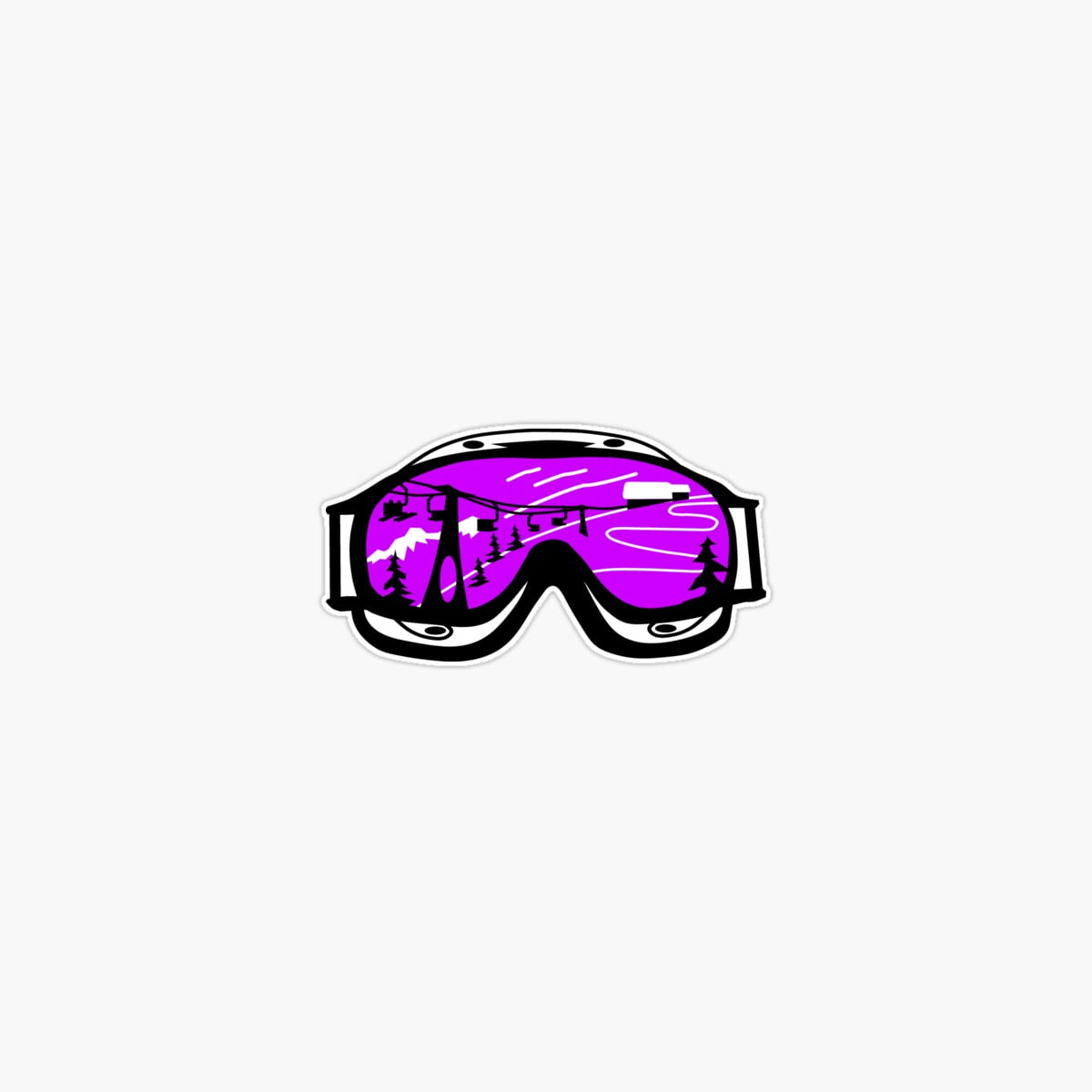 Onim Ski Goggles Sticker, Phone Decal Water Bottle Stickers Car Decals ...