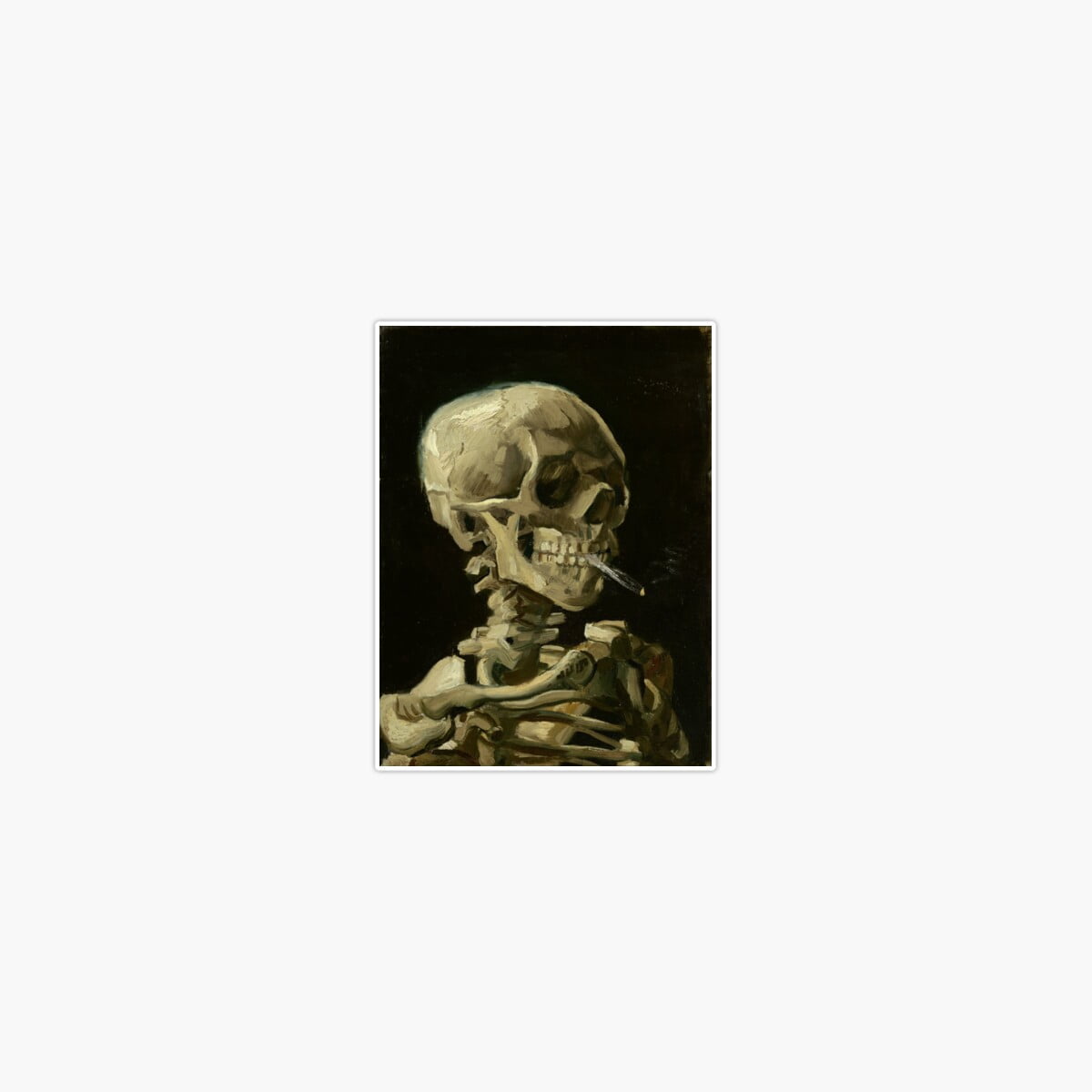 Onim Skull Of A Skeleton With A Burning Cigarette - Vincent Van Gogh ...