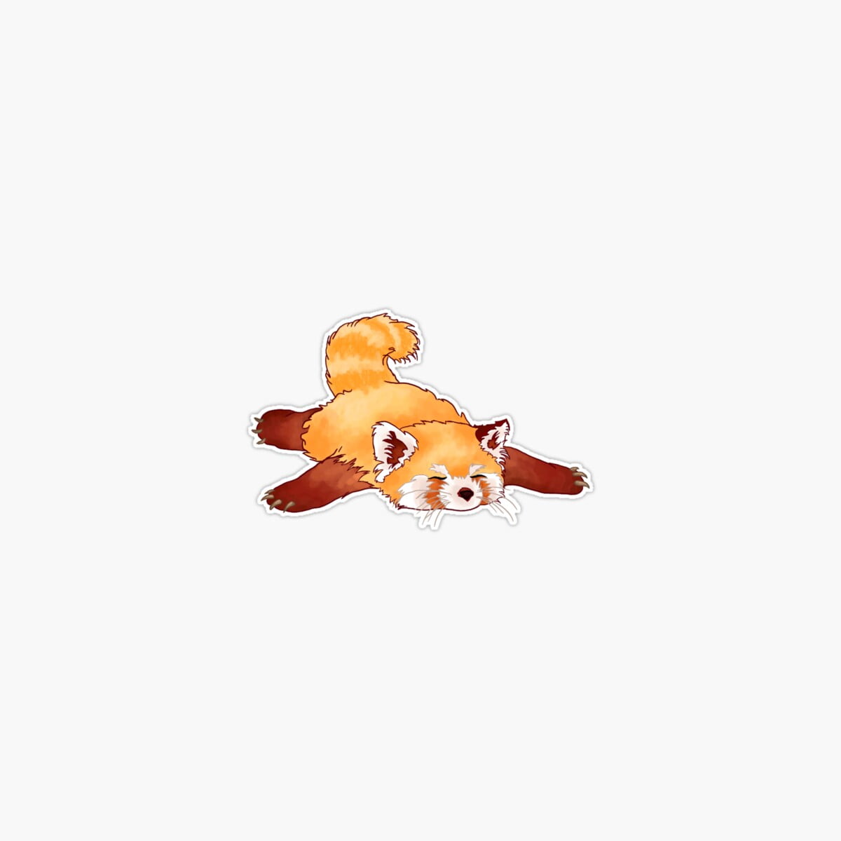 Onim Sleepy Red Panda Sticker - Walmart.com
