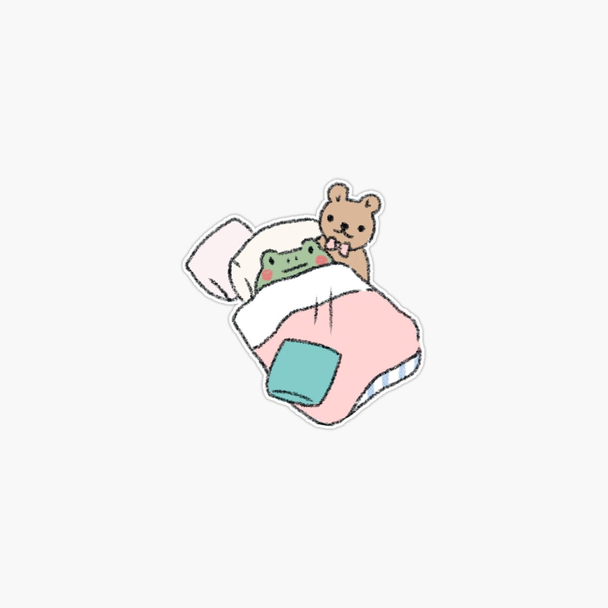 Onim Sleepy Frog Sticker, Phone Decal Water Bottle Stickers Car Decals ...