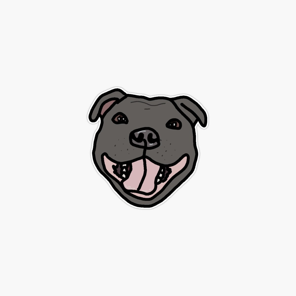 Onim Smiley Staffy Sticker, Phone Decal Water Bottle Stickers Car ...