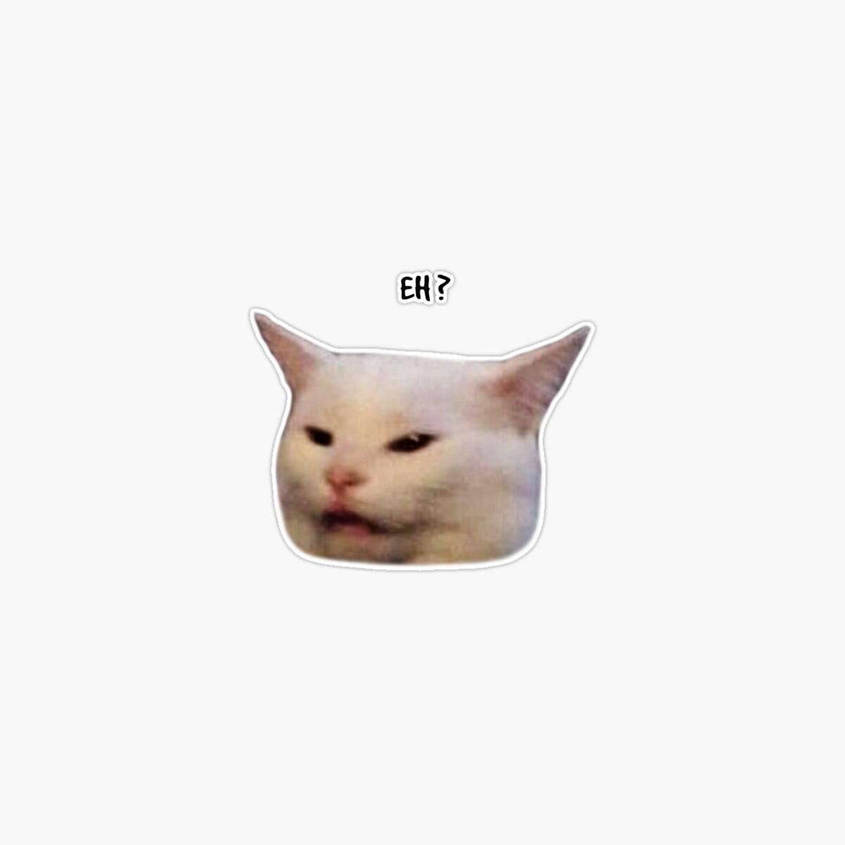Onim Smudge The Cat, Table Cat -Funny Memes Sticker, Phone Decal Water ...