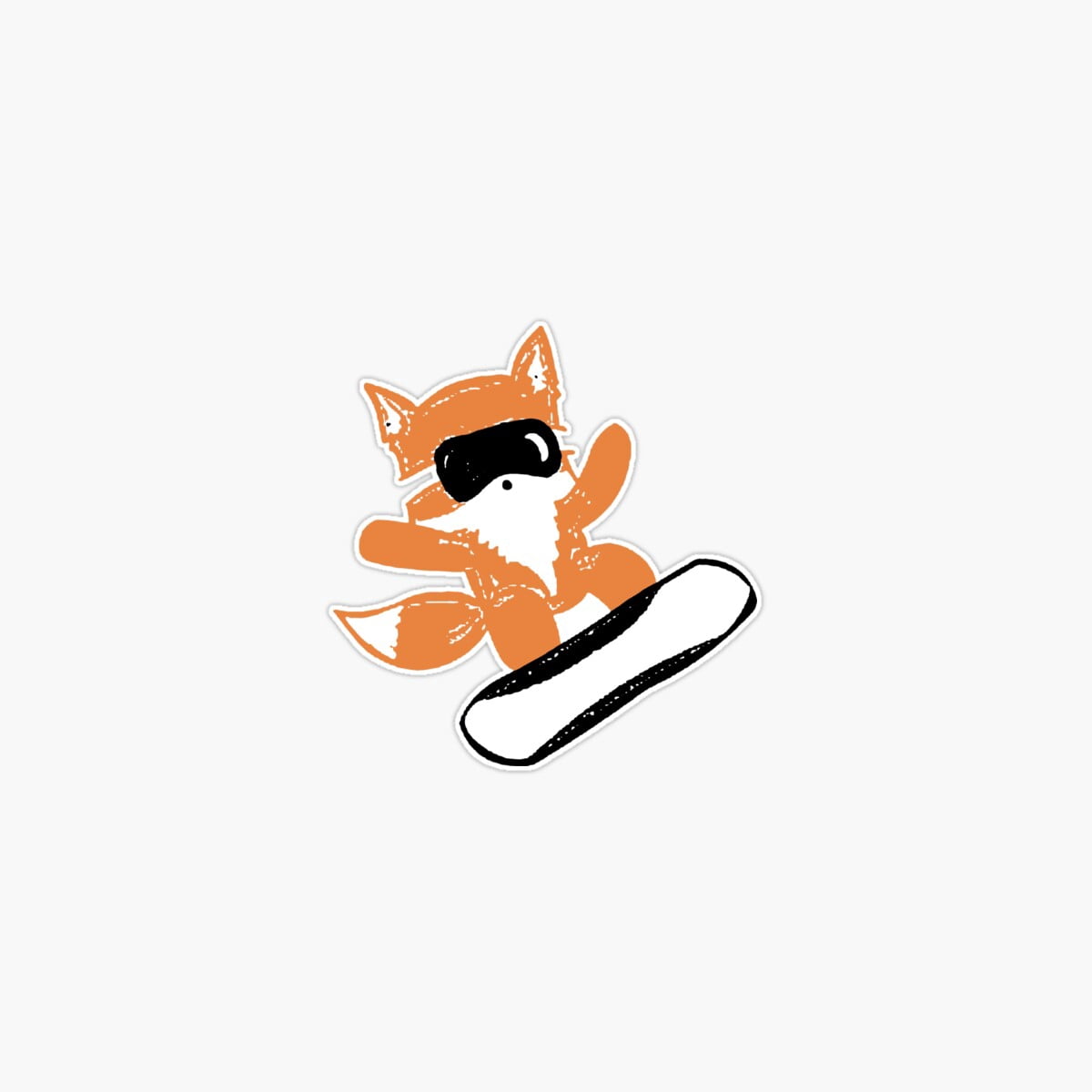 Onim Snowboard Fox Sticker, Phone Decal Water Bottle Stickers Car ...