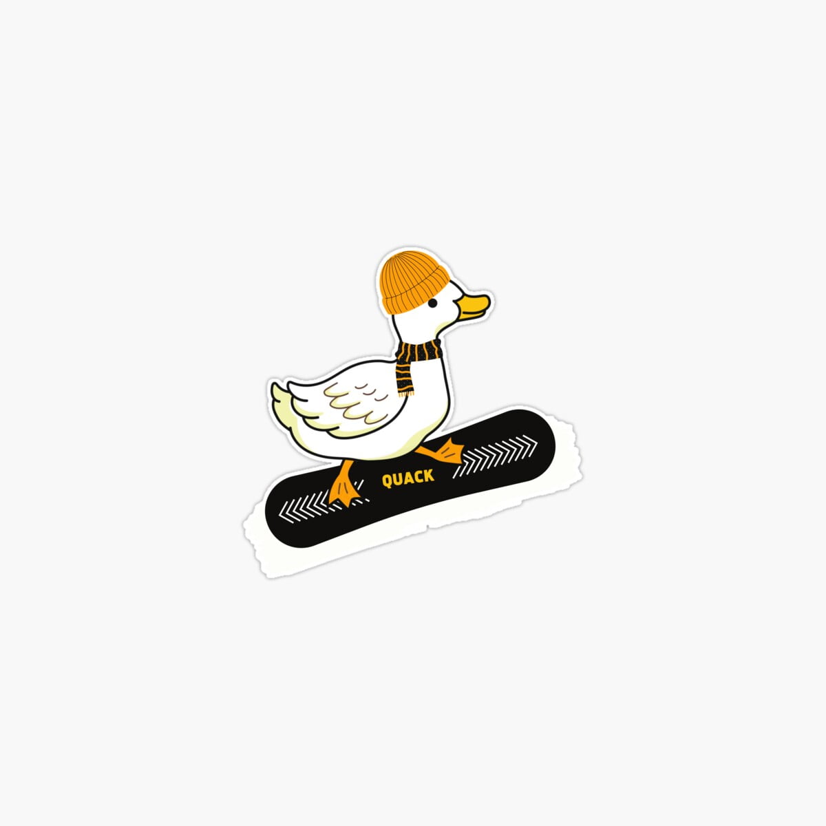 Onim Snowboarding Duck Sticker, Phone Decal Water Bottle Stickers Car ...