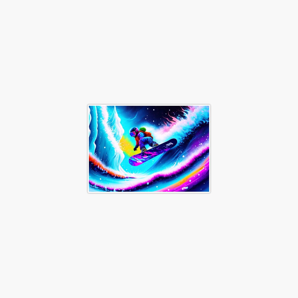 Onim Snowboarding Jump Sticker, Phone Decal Water Bottle Stickers Car ...