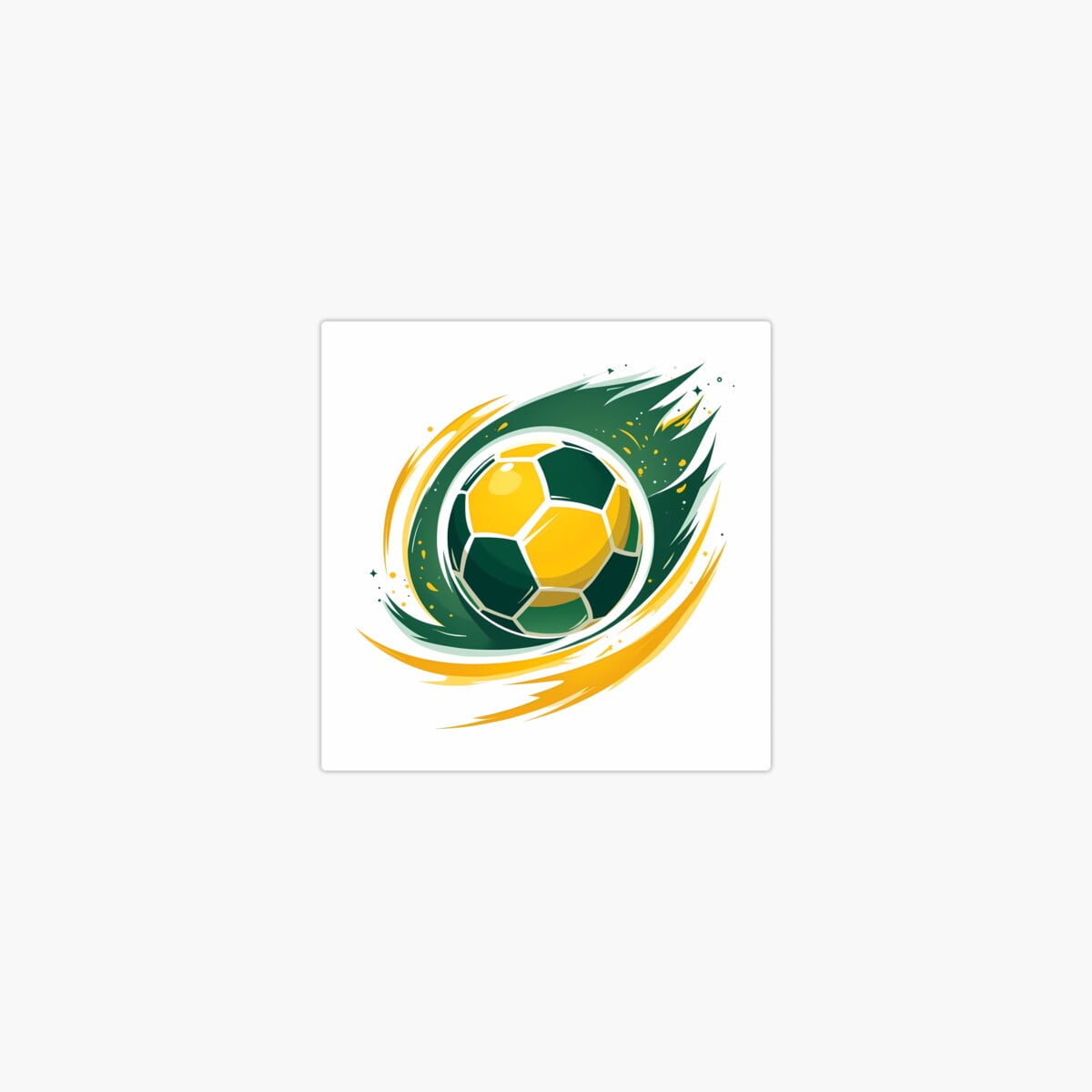 Onim Soccer Ball Green Yellow Illustrations Sports Moments Goal Sticker ...
